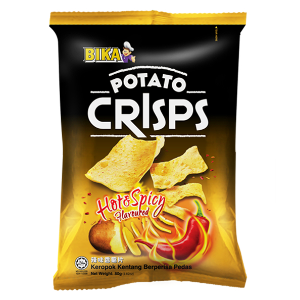 BIKA POTATO CRISPS HOT & SPICY - 80gm | Shopee Malaysia