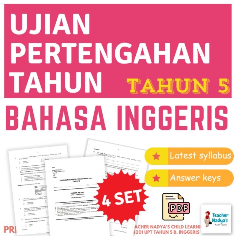 [ SOFTCOPY / PDF ] Ujian Pertengahan Tahun Bahasa Inggeris Tahun 5 ...