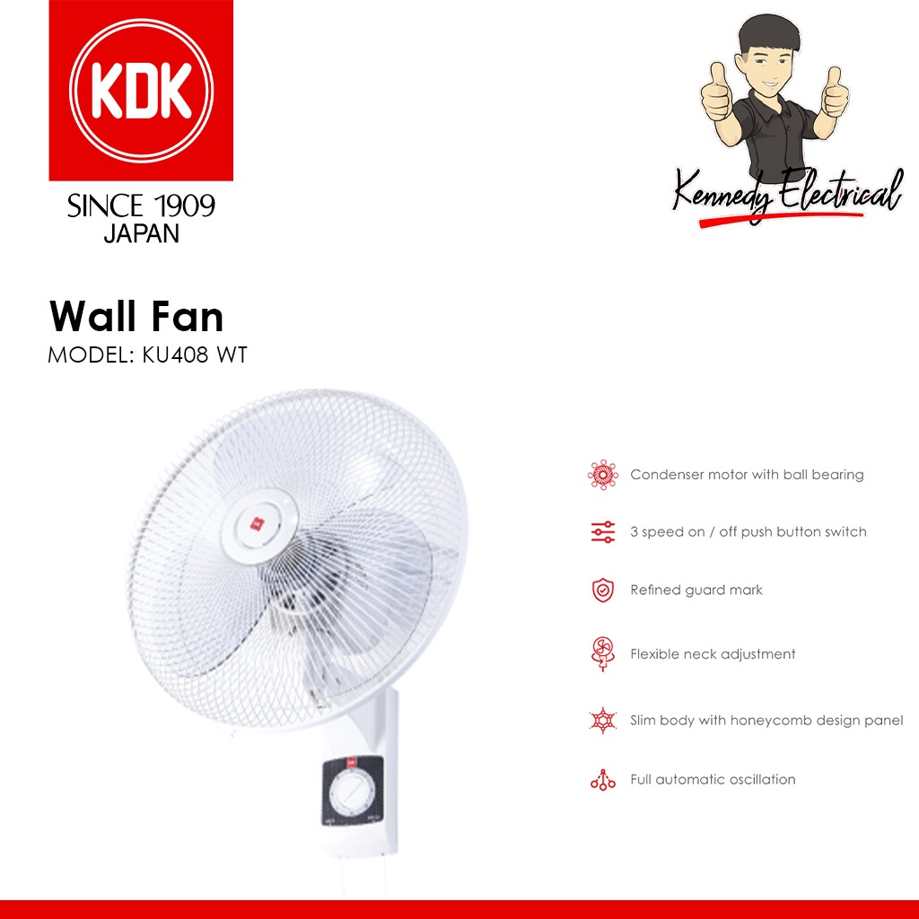 KDK Wall Fan KU408 WT | Shopee Malaysia