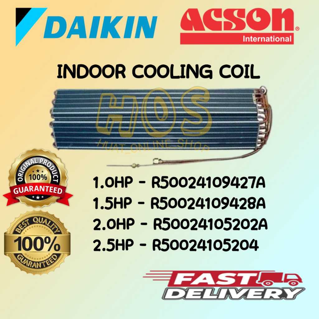 ORIGINAL DAIKIN / ACSON INDOOR COIL DAIKIN ACSON COOLING COIL | Shopee ...