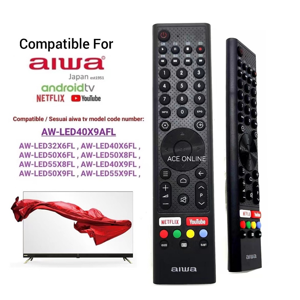 AIWA ANDROID SMART TV REMOTE CONTROL EN2AN30H SUITABLE FOR AW-LED32X6FL ...