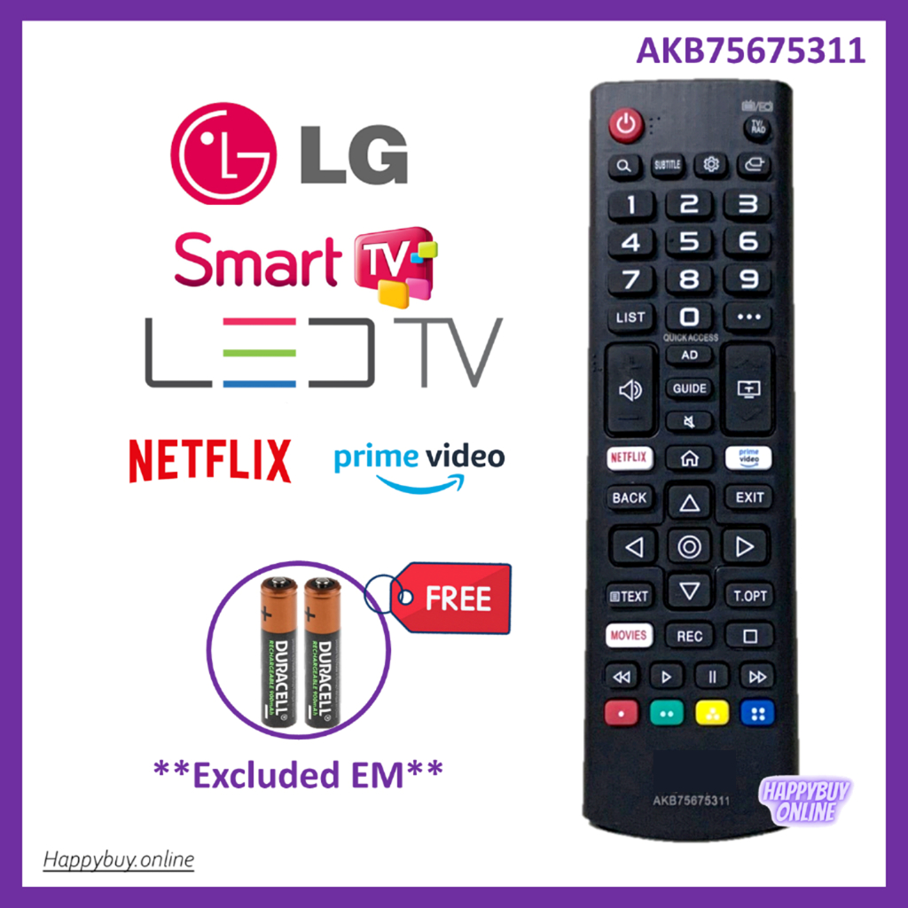 LG Smart TV Remote Control AKB75675311 LG Netflix Prime Video Smart TV ...