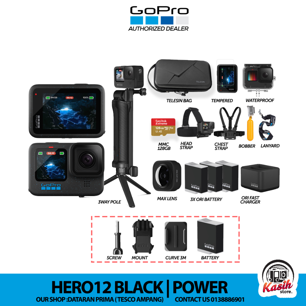 Gopro Hero 10/11/12 Black Combo (1 Year Warranty) GoPro Official ...