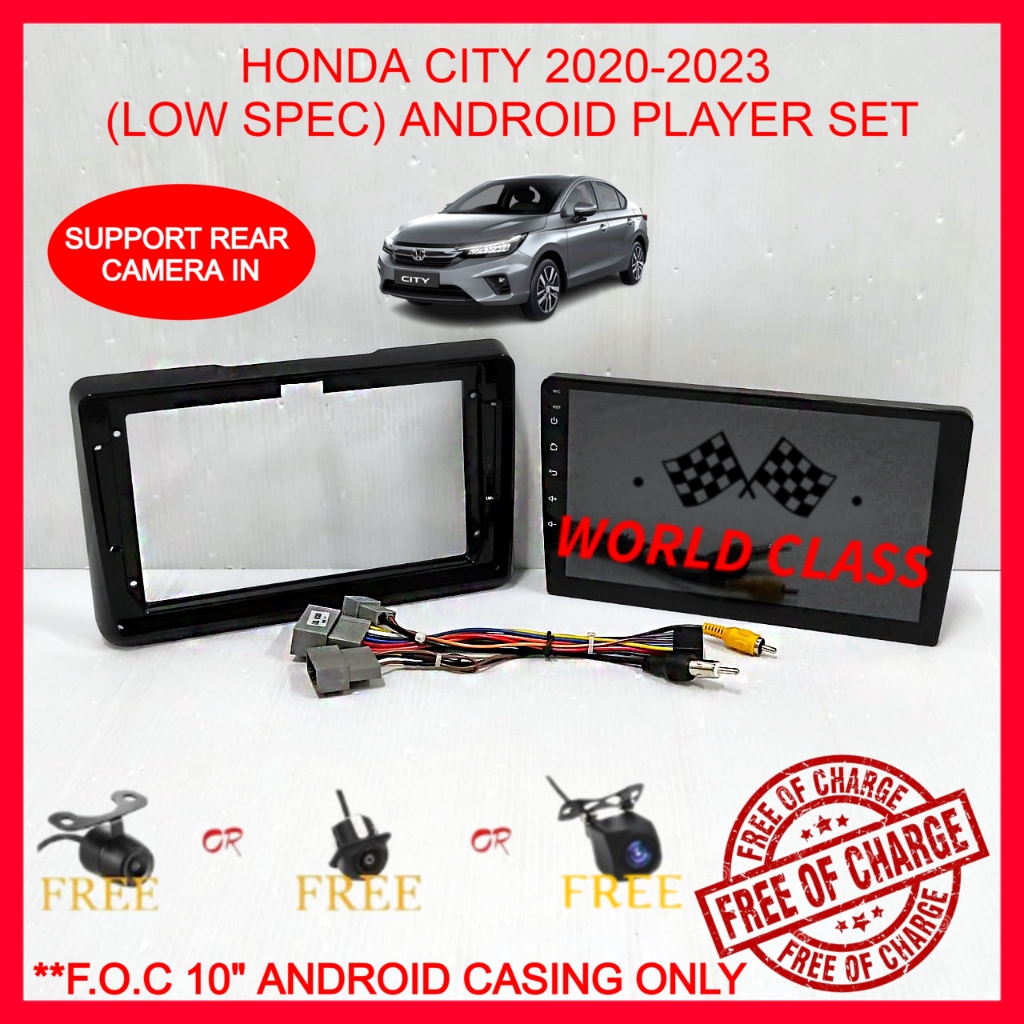 HONDA CITY 2020-2023 (LOW/REVERSE SOCKET) 9" ANDROID PLAYER 2.5D FULL ...