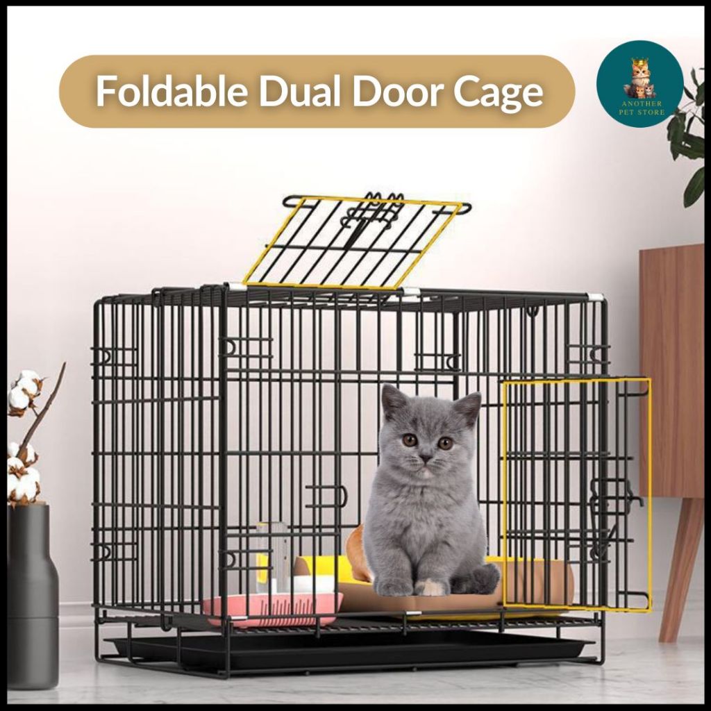 2 DOOR Cat Cage Sangkar Kucing Kecil 2 Kaki / Cat Cage Small 2 Feet ...