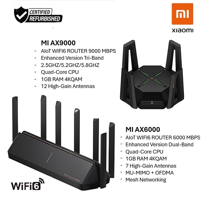 XIAOMI AIoT AX9000 AX600 WiFi 6 Router (PREOWNED UNIT) | Shopee Malaysia