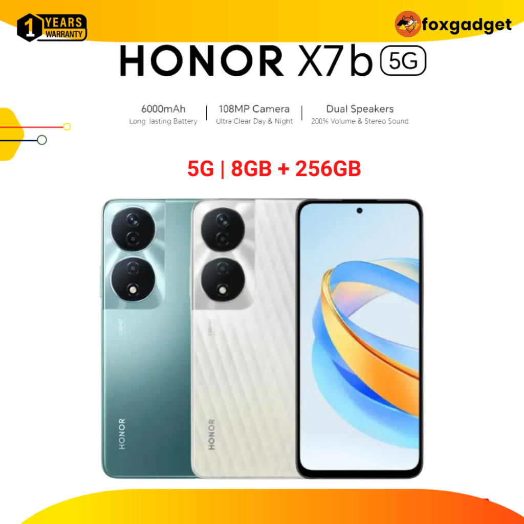 Honor X7B 5G [8GB RAM + 256GB ROM] | 6000mAh Battery | 6.8 inch TFT LCD ...