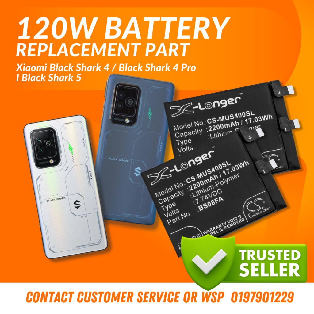 Xiaomi Black Shark 4 / Black Shark 4 Pro I Black Shark 5 BS08FA Battery ...