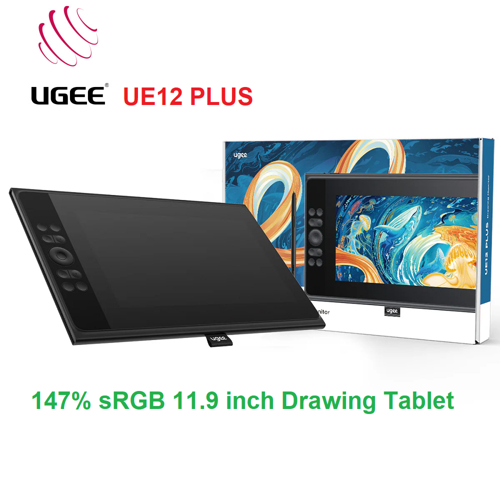 Ugee UE12 Plus / UGEE UE12P 147% sRGB 11.9 inch Drawing Tablet with Full-Laminated Screen ...