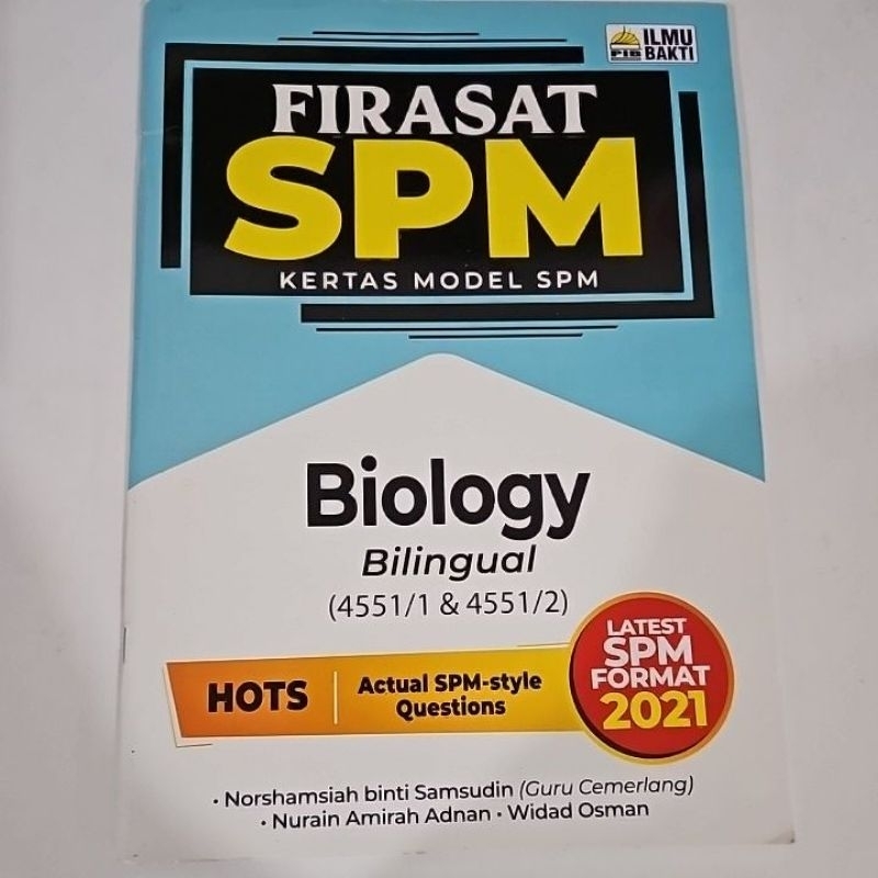 Kertas Model SPM Firasat SPM Biologi/Biology (2021) [SPM] [Dwibahasa ...