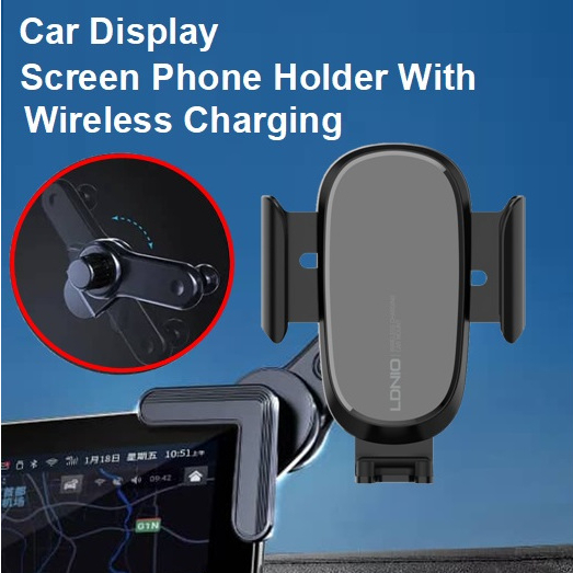 Car Display Screen Phone Holder Wireless Charging LONIO MW21 FOR TESLA ...