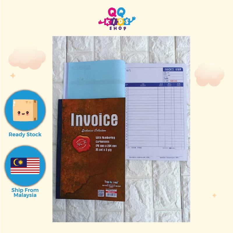 Invoice Ncr 3Ply Exclusive Collection With Numbering Carbonless Buku ...