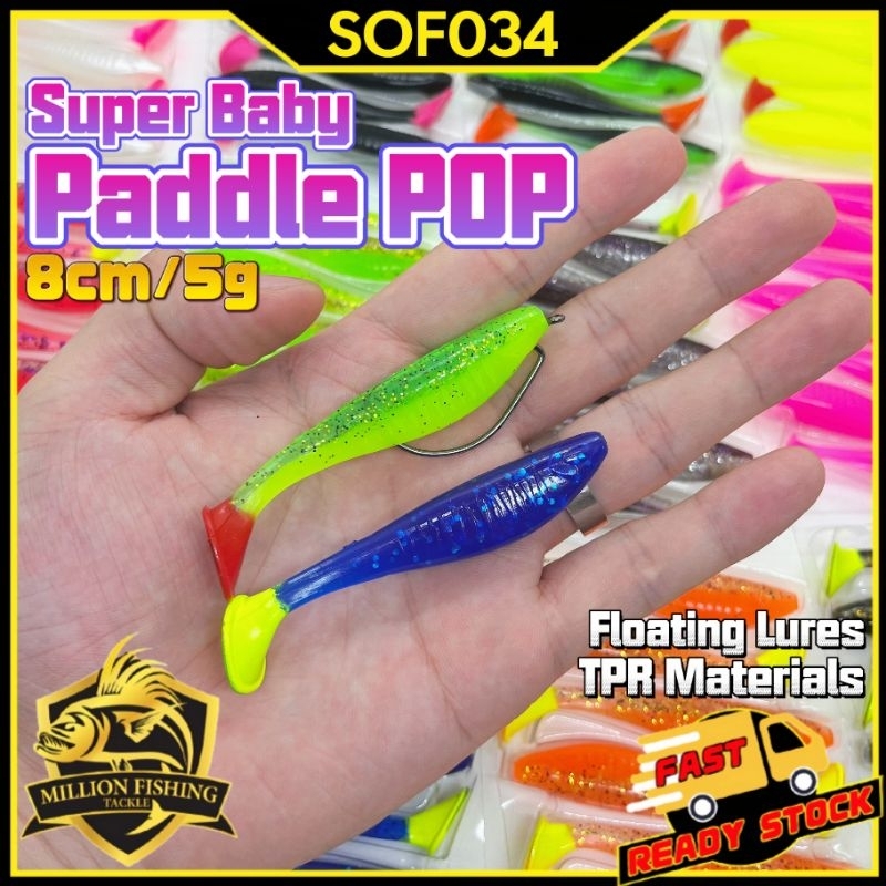 【SOF034】Super Baby Paddle POP 8cm/5g Killer Soft Bait Zman Fishing ...