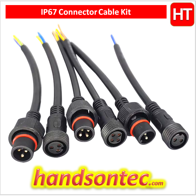 IP67 Water Proof (2~4)Pole Connector Cable Kit – Dis-Connectable ...