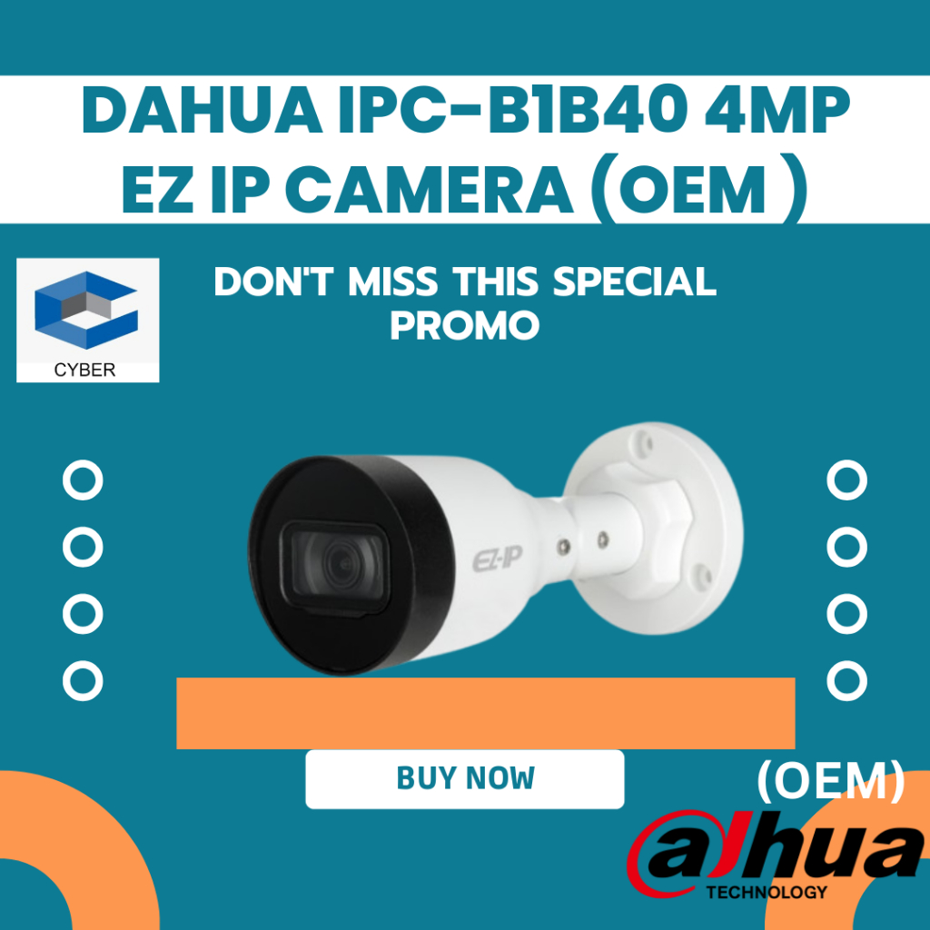DAHUA OEM EZ-IP 4MP IR BULLET CAMERA MDL: IPC-B1B40 | Shopee Malaysia