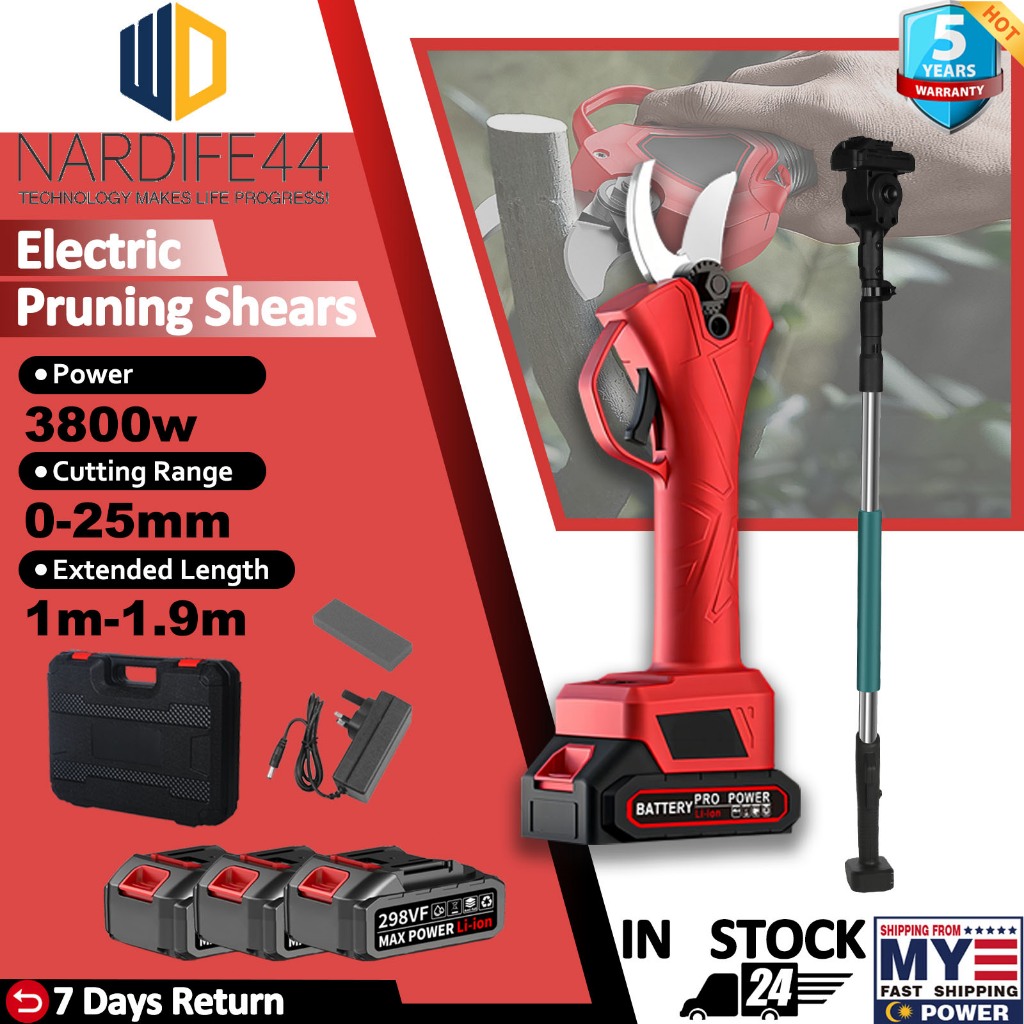 5 Years Warranty Electric Pruning Shears 25mm Cordless Tree Pruner ...