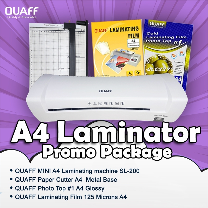 Package Deal QUAFF SL200 Laminator A4 Hot and Cold Laminating Machine w ...
