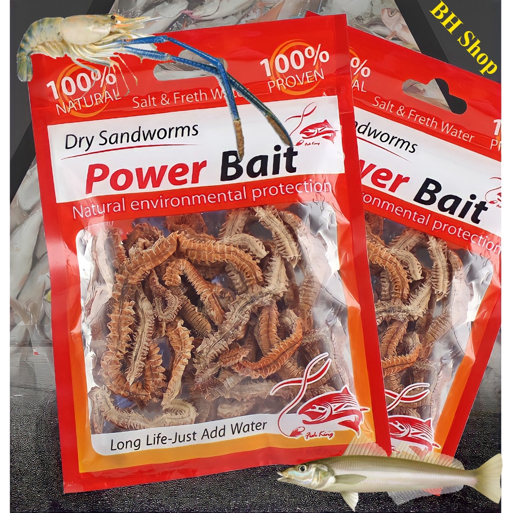 6/10g Umpan Ruat/Umpun Kering Pancing Udang dan Ikan Dry bait Sandworms ...