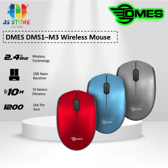 📌READY STOCK📌DMES DMS1-M2 2.4 GHz Wireless Connection Mouse with High ...