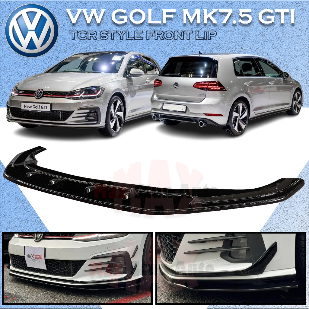 VOLKSWAGEN GOLF MK7.5 GTI TCR FRONT LIP BUMPER SKIRT LIP VW GOLF 7.5 ...