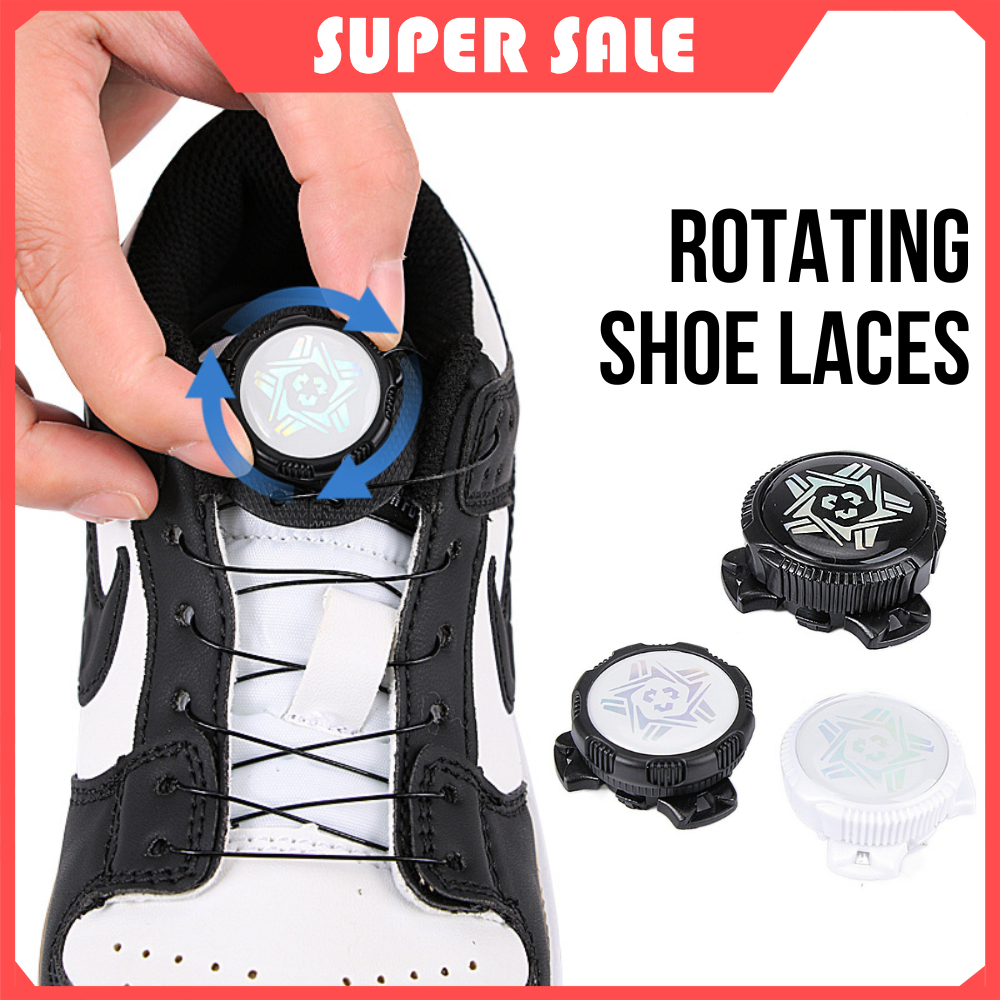 Rotating Shoelaces No Tie Shoe Laces Sport Sneaker Without Ties for Kid ...