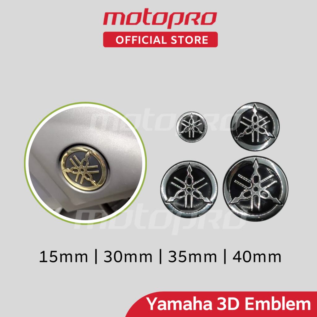 YAMAHA 3D Logo Emblem Set 15mm 30mm 35mm 40mm LC135 135LC Y15 Y15ZR V1 ...