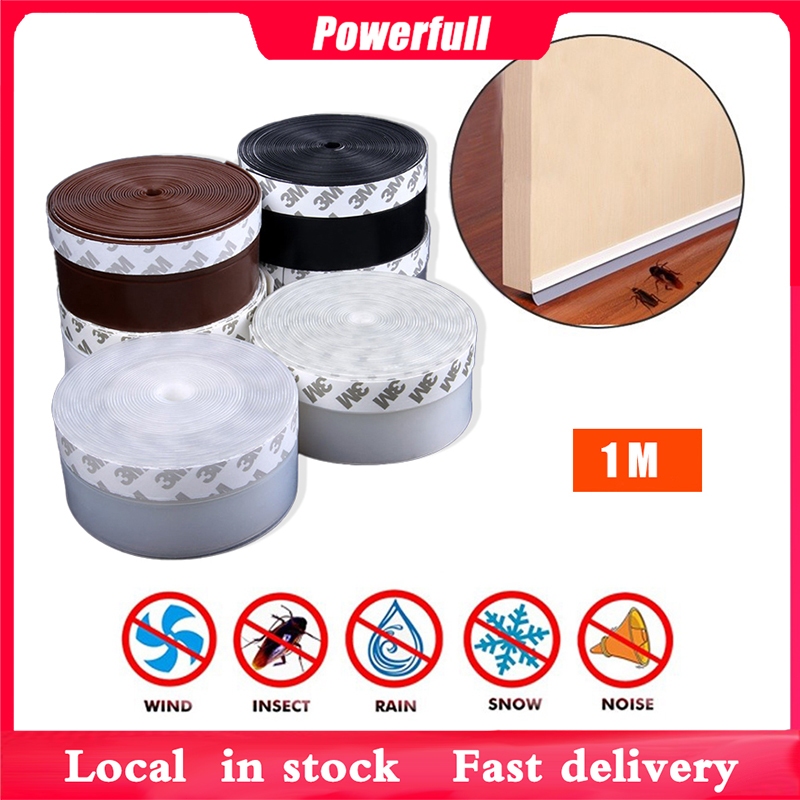 1M Door Bottom Seal Strip Weather Rubber Seal Weatherstrip Windproof ...