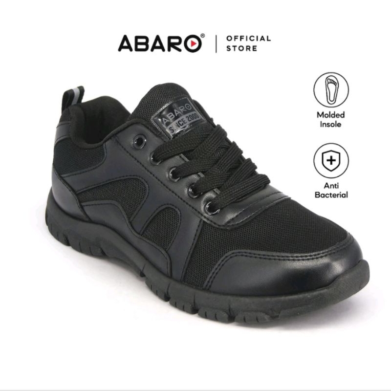 Abaro Unisex School Shoe 2355/Mesh Breathable upper/Secondary/Black ...