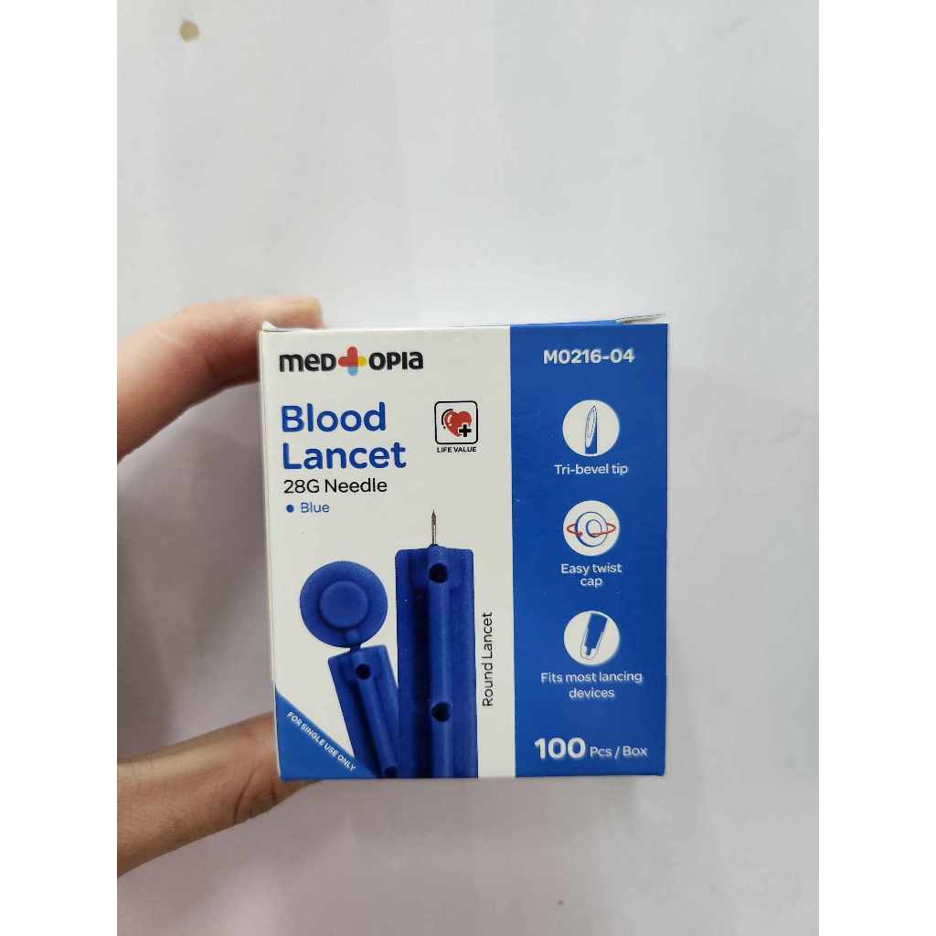 Medtopia Blood Lancet Sterile Round Lancet 28g 100PCS | Shopee Malaysia