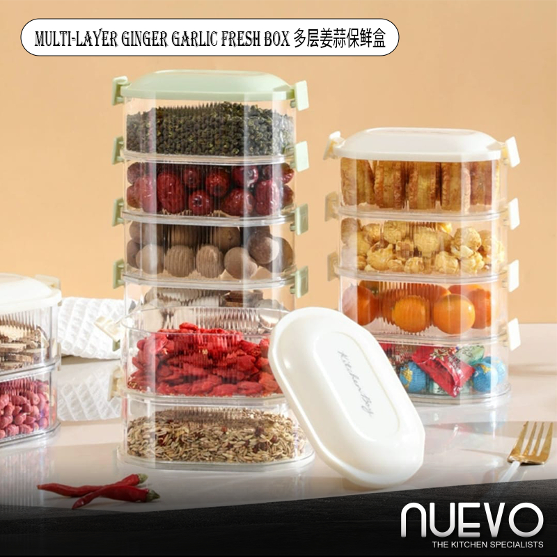 Kitchen Seasoning Organizer Stackable Plastic Spice Storage Box with ...