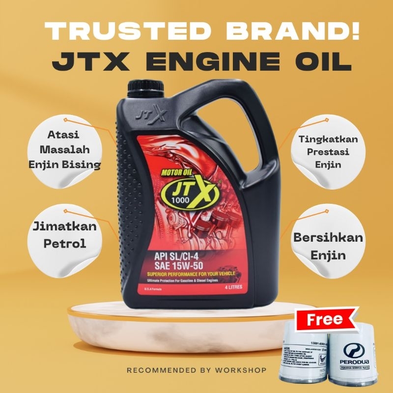 💯READY STOCK🔥MINYAK HITAM JTX GOLD ENGINE OIL 4L HAI O ORIGINAL ...