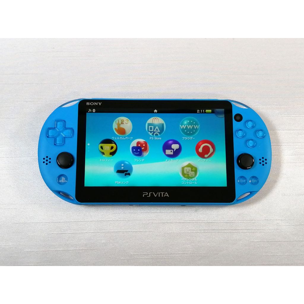 SONY PS Vita Console Only Aqua Blue PCH-2000 FW 3.74 Japan Model ...