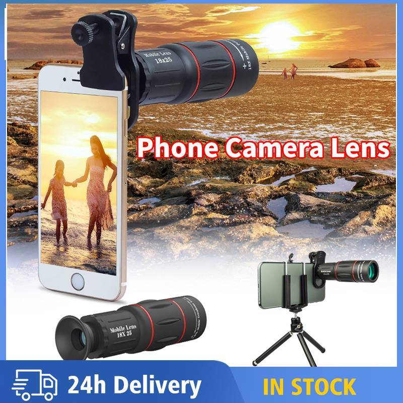 APEXEL Phone Camera Lens 18x25 Universal 18X Optical Zoom Lens Outdoors ...
