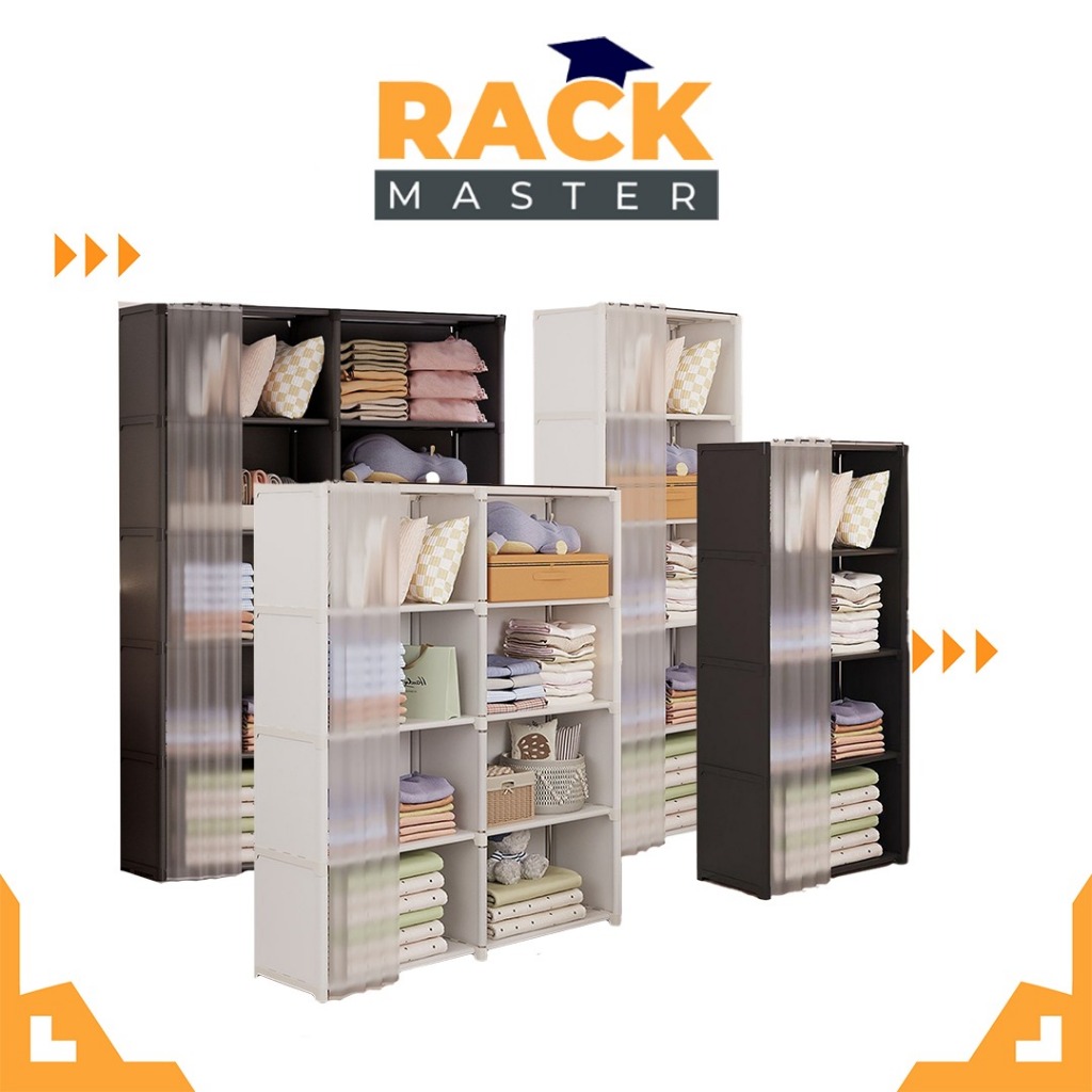 𝗥𝗔𝗖𝗞 𝗠𝗔𝗦𝗧𝗘𝗥 Single/Double Column Bookshelf Space Saving Dustproof Easy ...