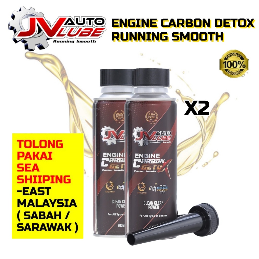 2 Bottle JV Auto Lube - Engine Carbon Detox Running Smooth Original ...