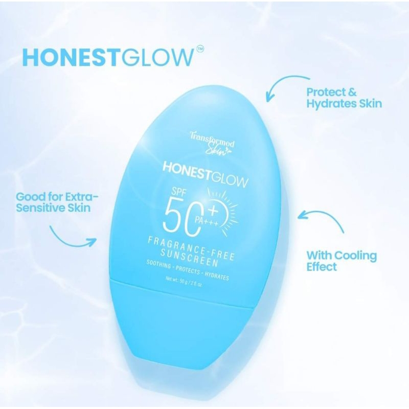 Honest Glow Fragrance Free Sunscreen 50g SPF50 PA +++ | Shopee Malaysia