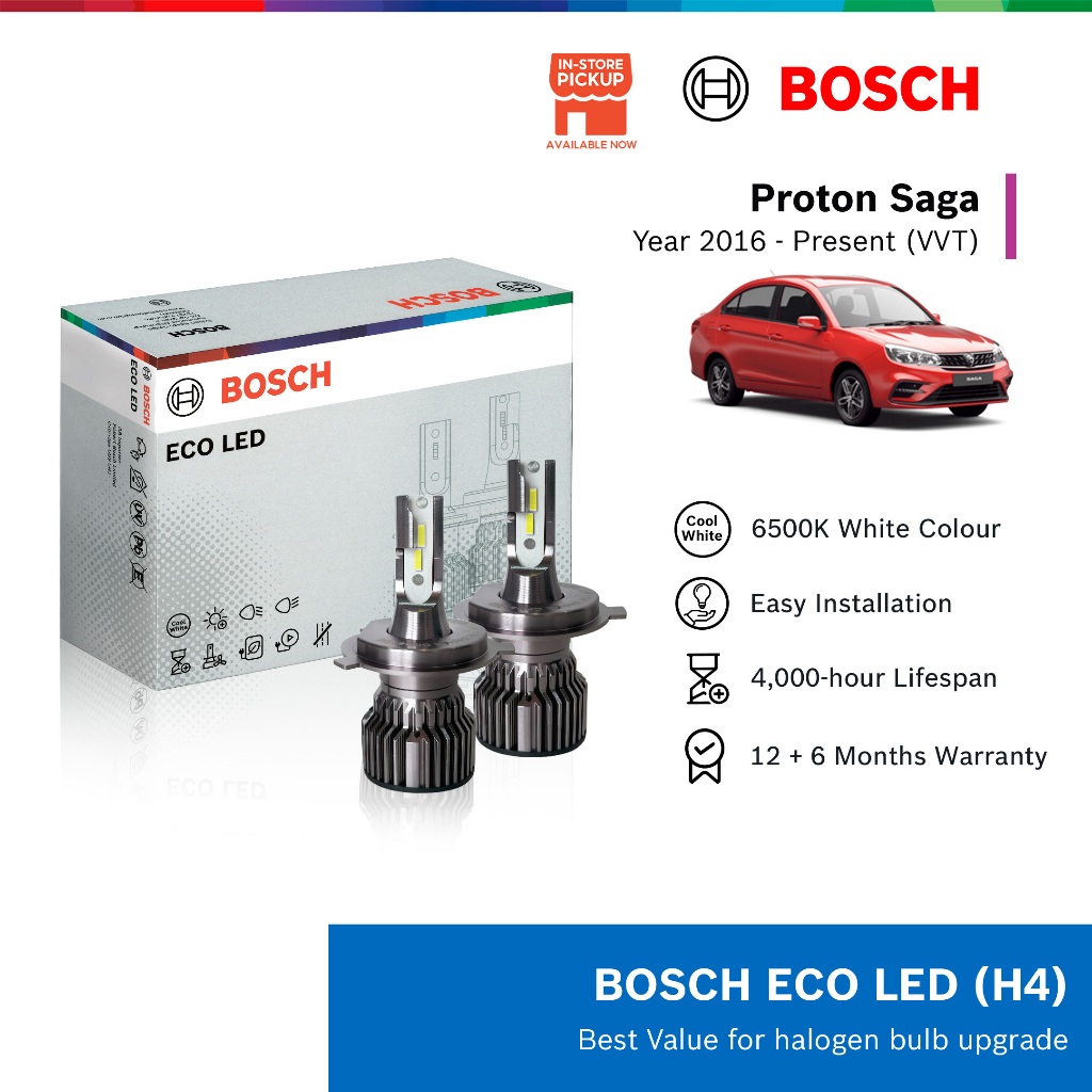 BOSCH ECO LED H4 Halogen Headlight Retrofit Bulb for Proton Saga (P2 ...