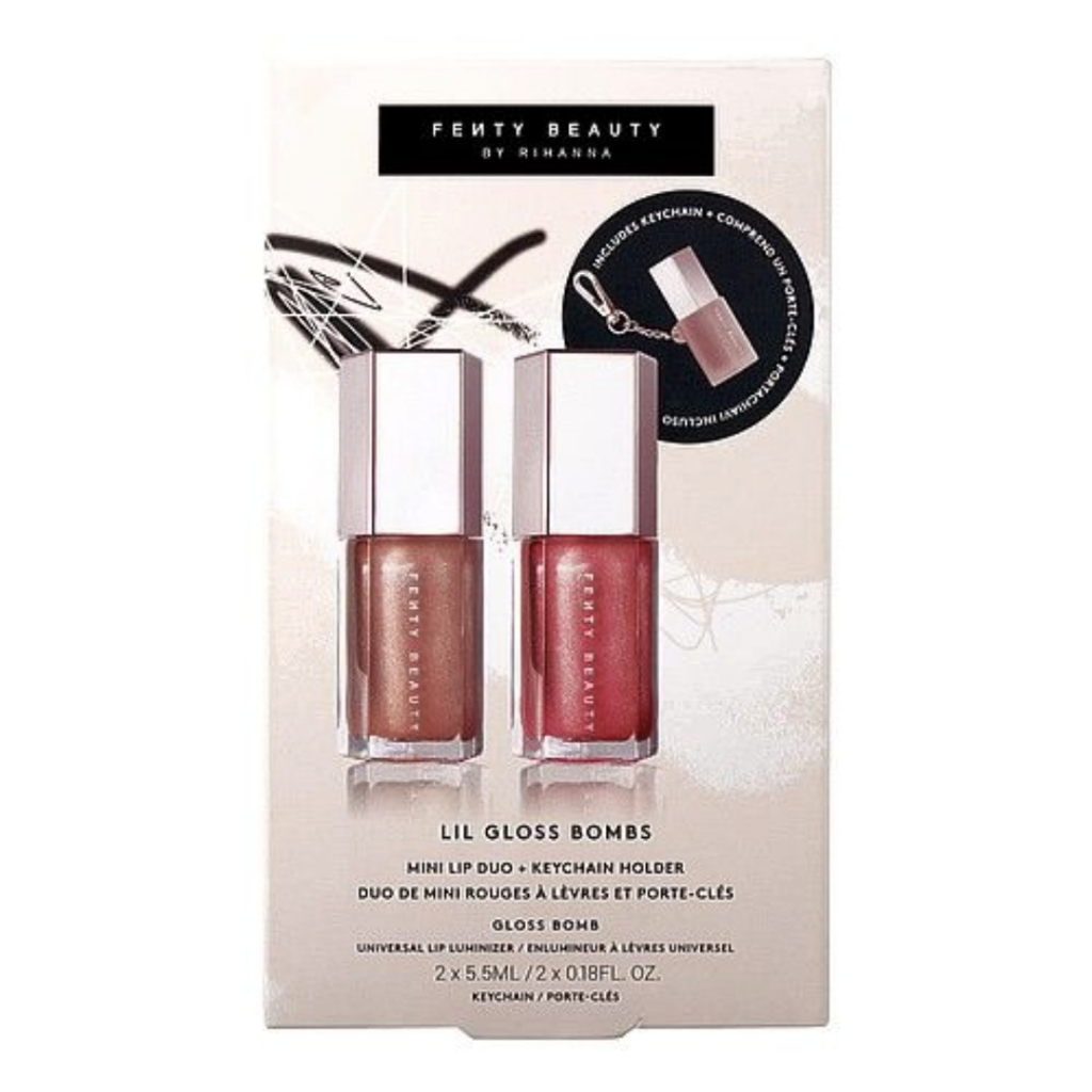 FENTY BEAUTY Lil Gloss Bombs Mini Lip Duo + Keychain Holder [LIMITED ...