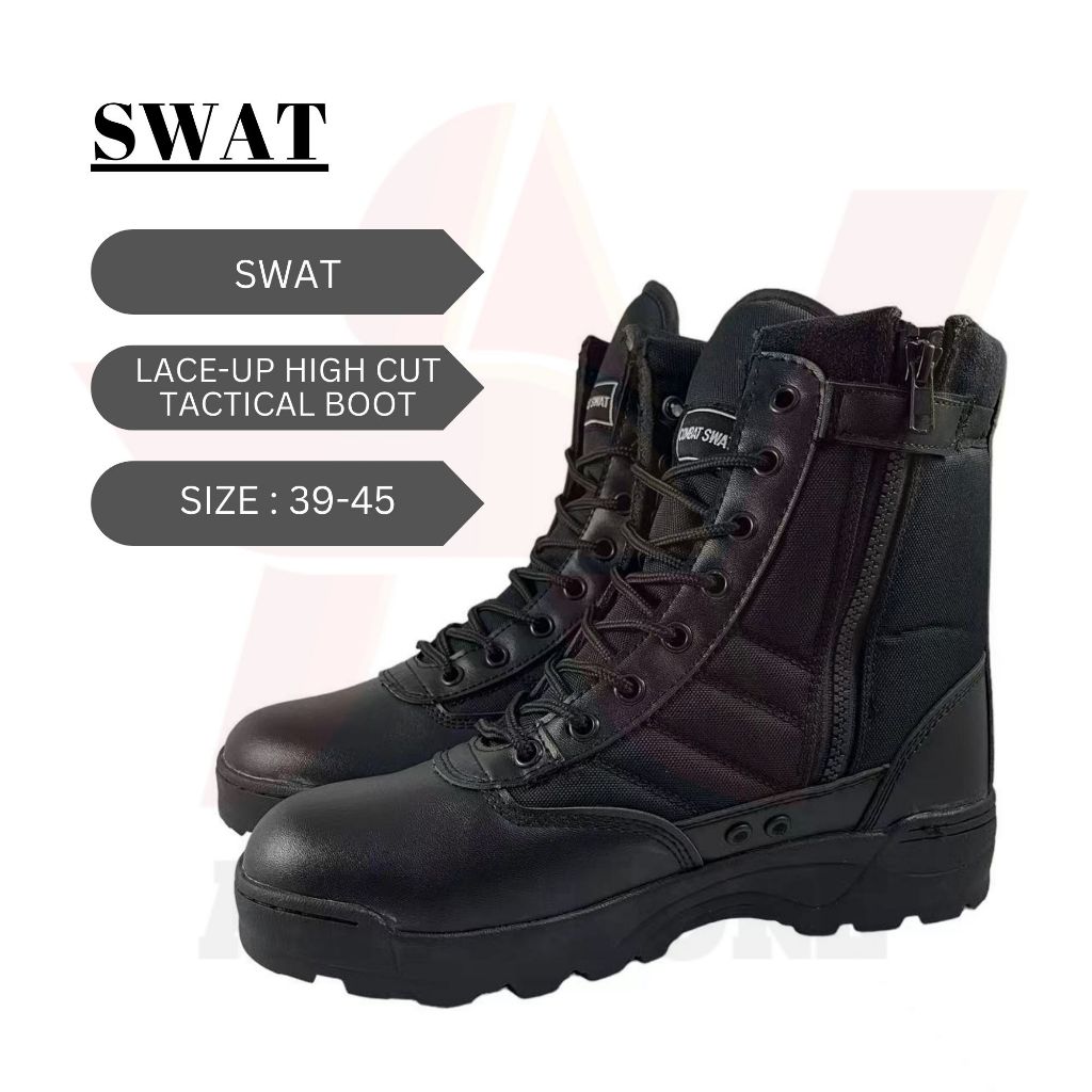 Kasut Combat Swat Tactical PDRM/Army/Security/Rela | Shopee Malaysia