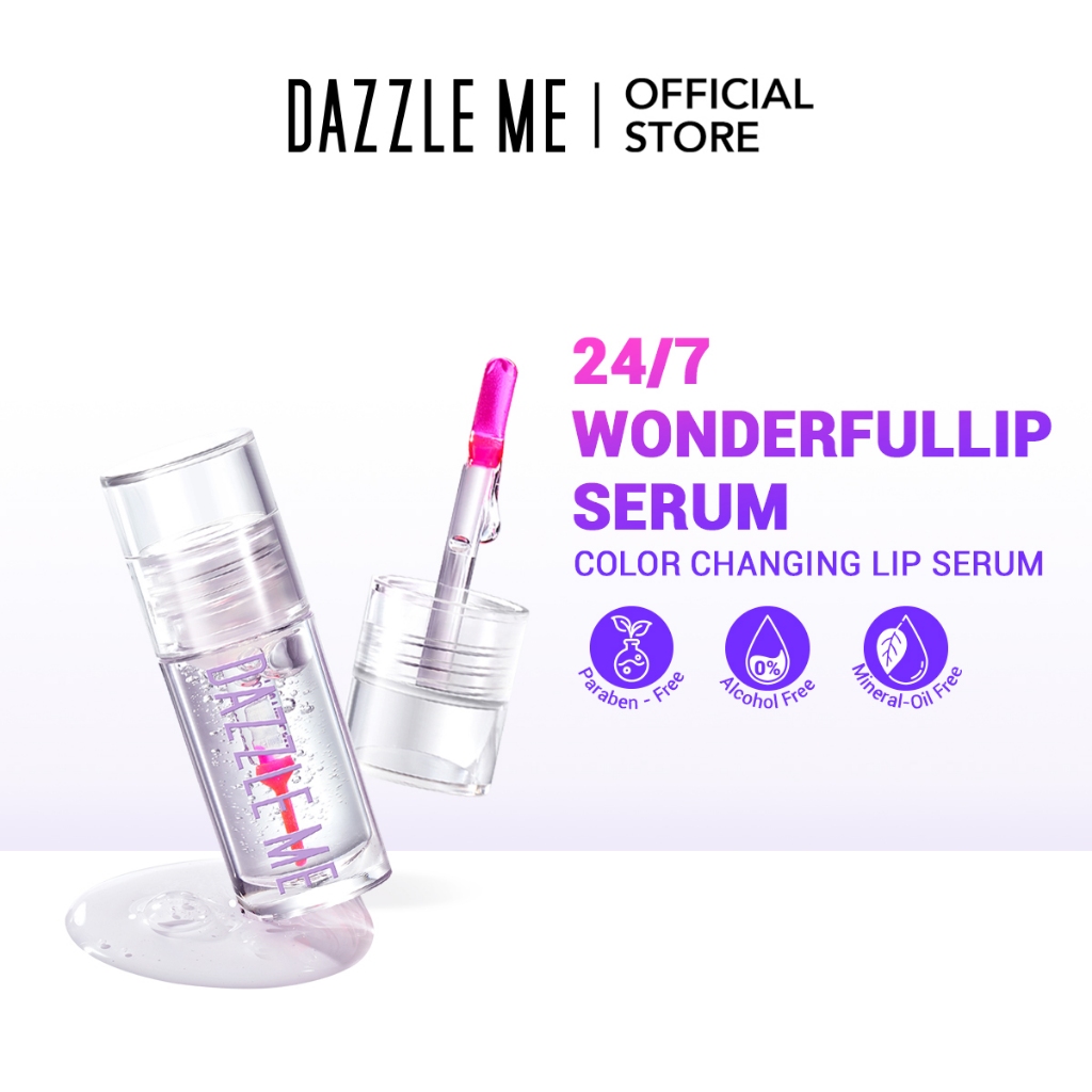 [For Member Exclusive] DAZZLE ME 24/7 Wonderfullip Serum with Color Changing Lip Serum 2g ...