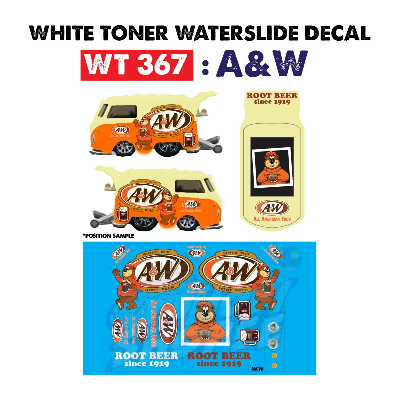 A & W Decals Hotwheels Tomica 1:64 diecast custom white toner ...