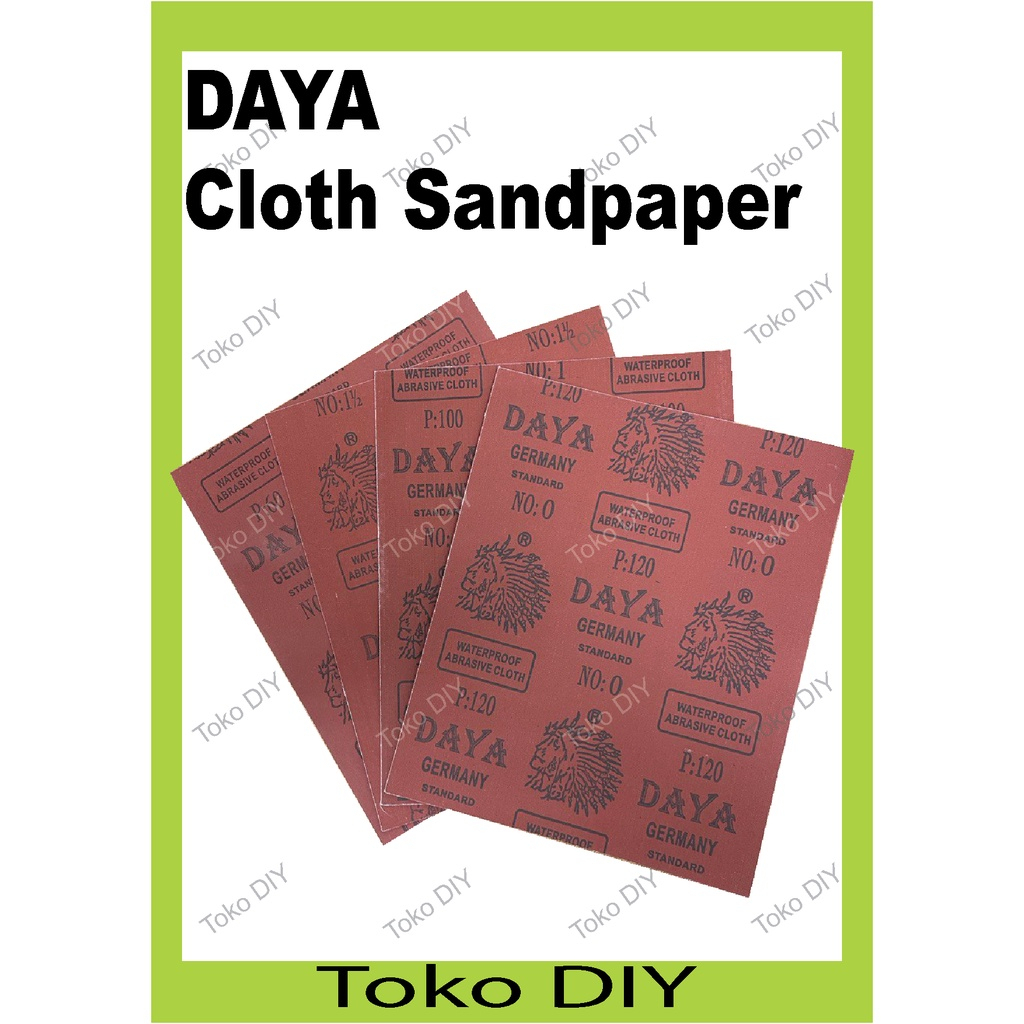 DAYA Waterproof Abrasive Cloth Sandpaper-Kertas Pasir Kain | Shopee ...