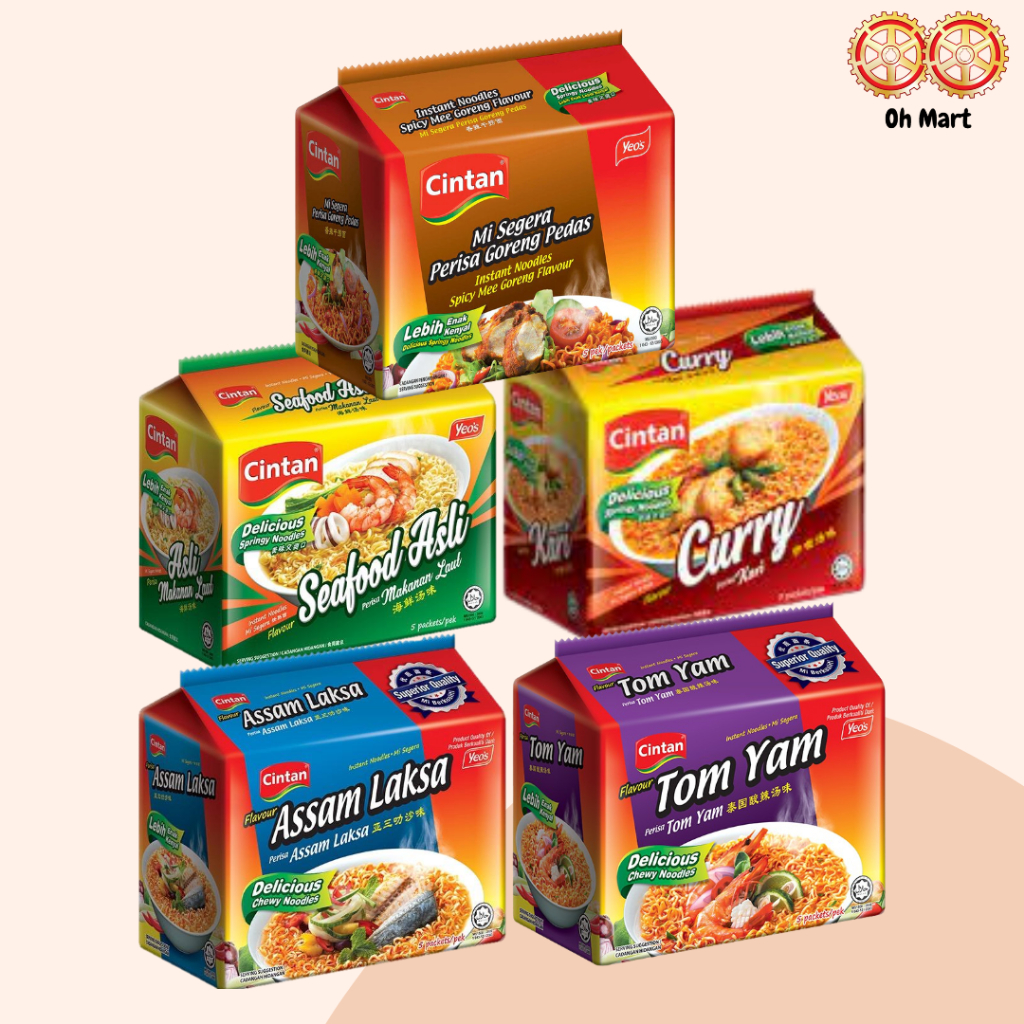 Cintan Instant Noodles Seafood Asli/Asam Laksa/ Mee Goreng/Mee Curry ...