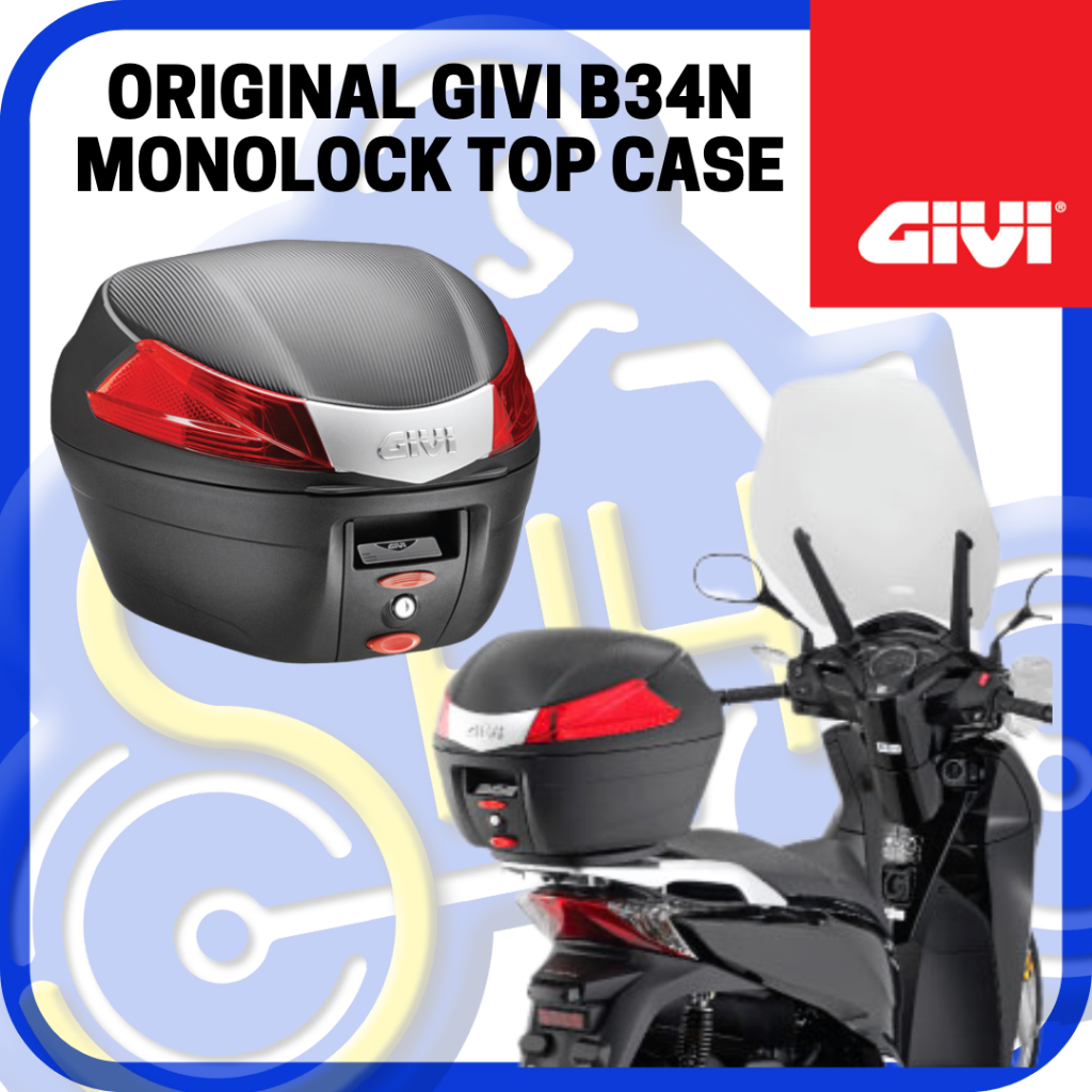ORIGINAL GIVI B34N MONOLOCK TOP CASE BOX GIVI MODEL B34 B34N FOR ...