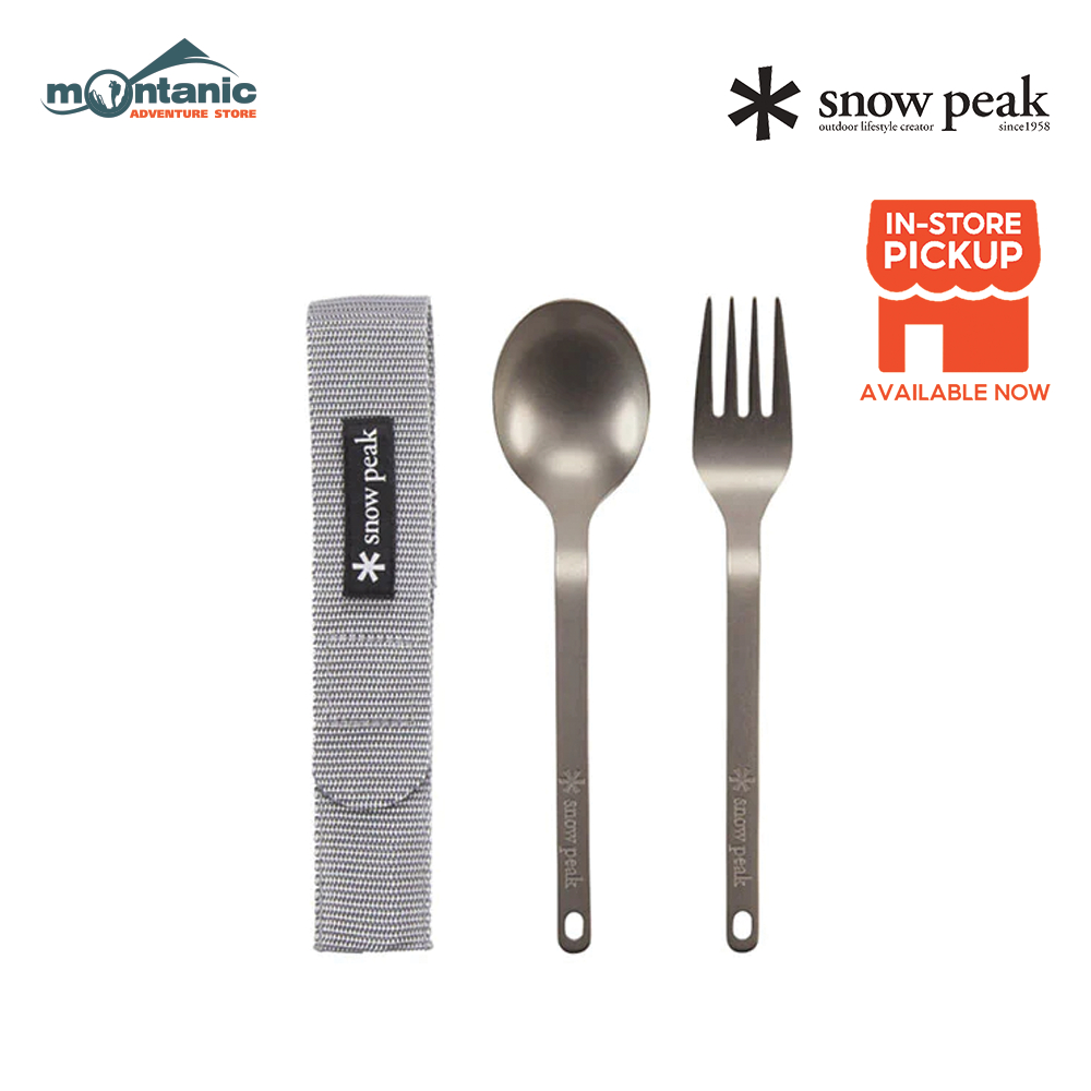[Random Color] Snow Peak Titanium Fork & Spoon Set with Casing | Shopee ...