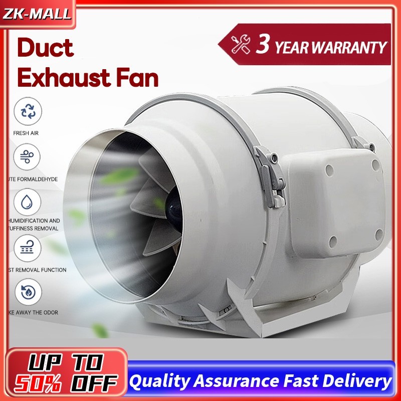 Exhaust Fan 4 inch 6 inch 8 inch Diagonal Flow Pressurized Duct Fan ...
