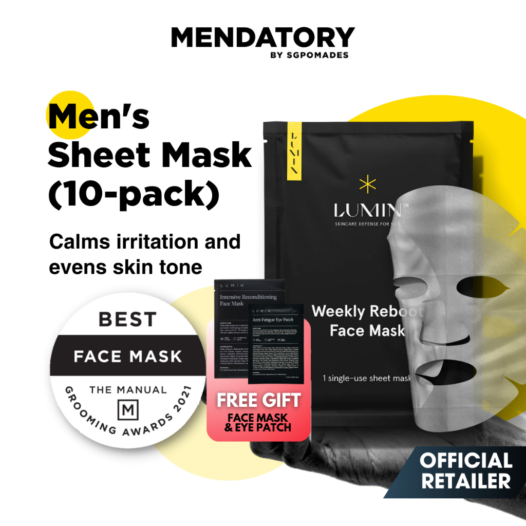 Lumin Weekly Reboot Face Mask (10 Pack) Restores Moisture & Rejuvenates ...