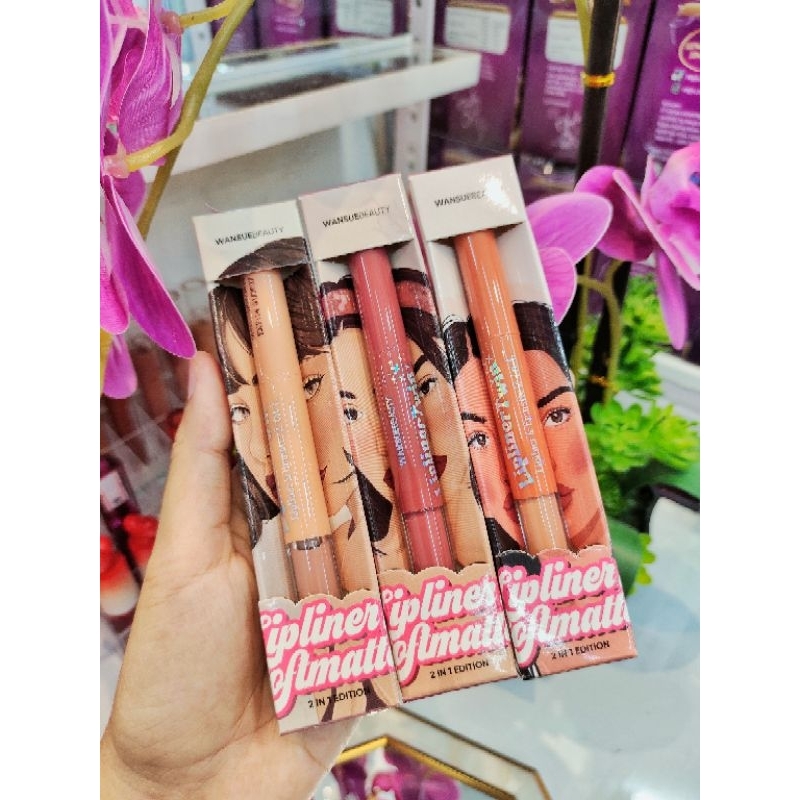 WANSUE BEAUTY LIPLINER TWIN (SOFT MATTE+ LIPLINER) | Shopee Malaysia