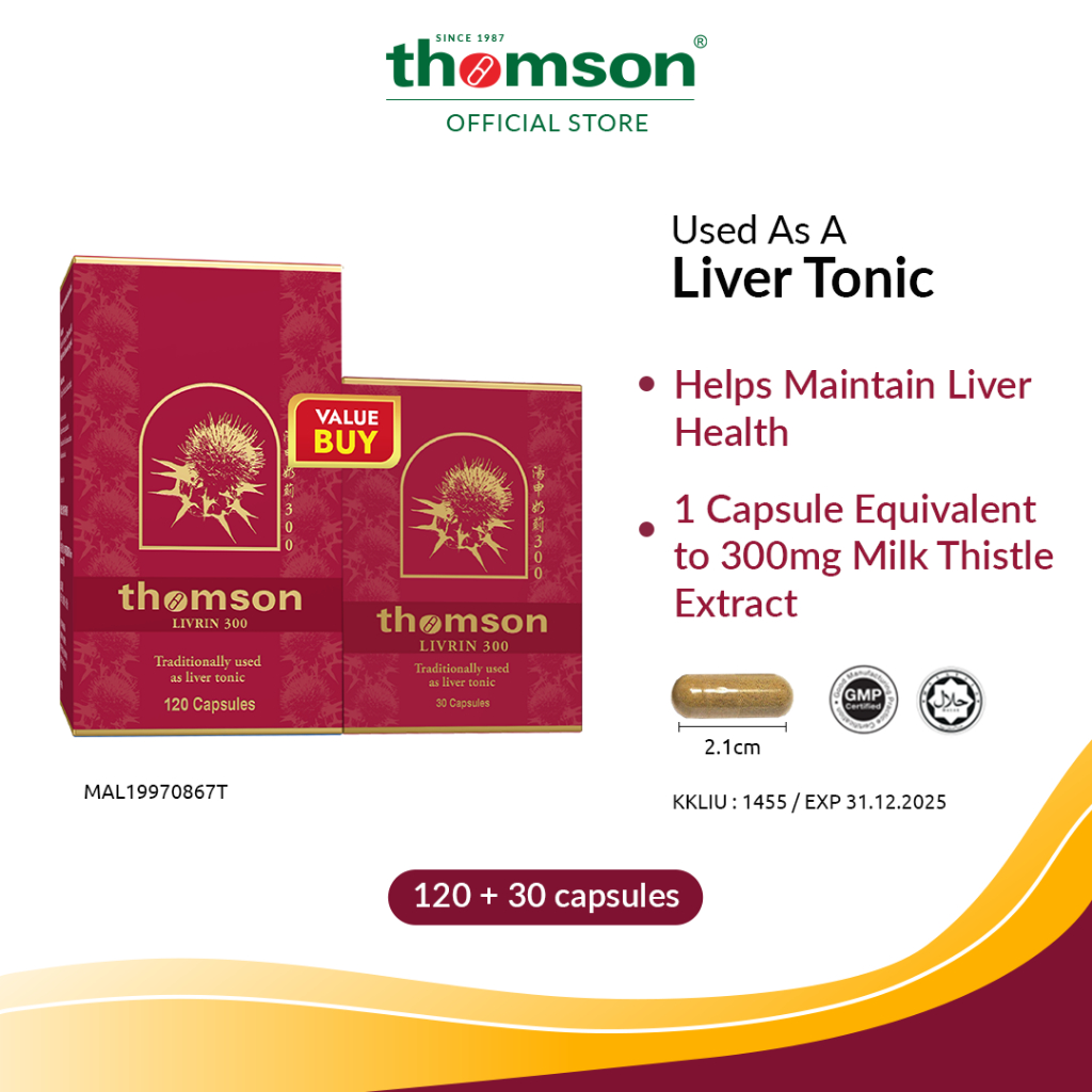 Thomson Livrin Used as a Liver Tonic (120 + 30 Capsules) | Shopee Malaysia