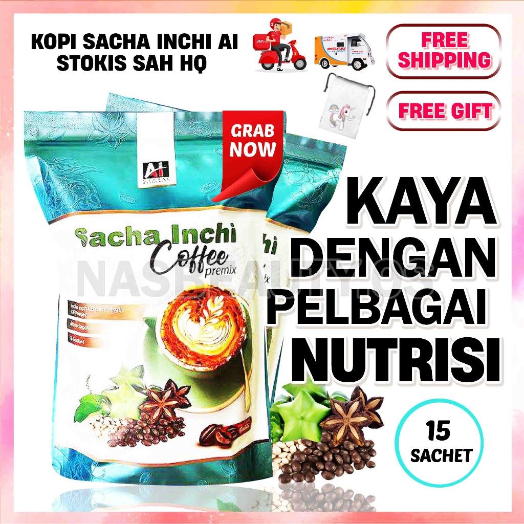 Original HQ Kopi Sacha Inchi AI Premium Coffee FREE GIFT COFFEE SACHA ...
